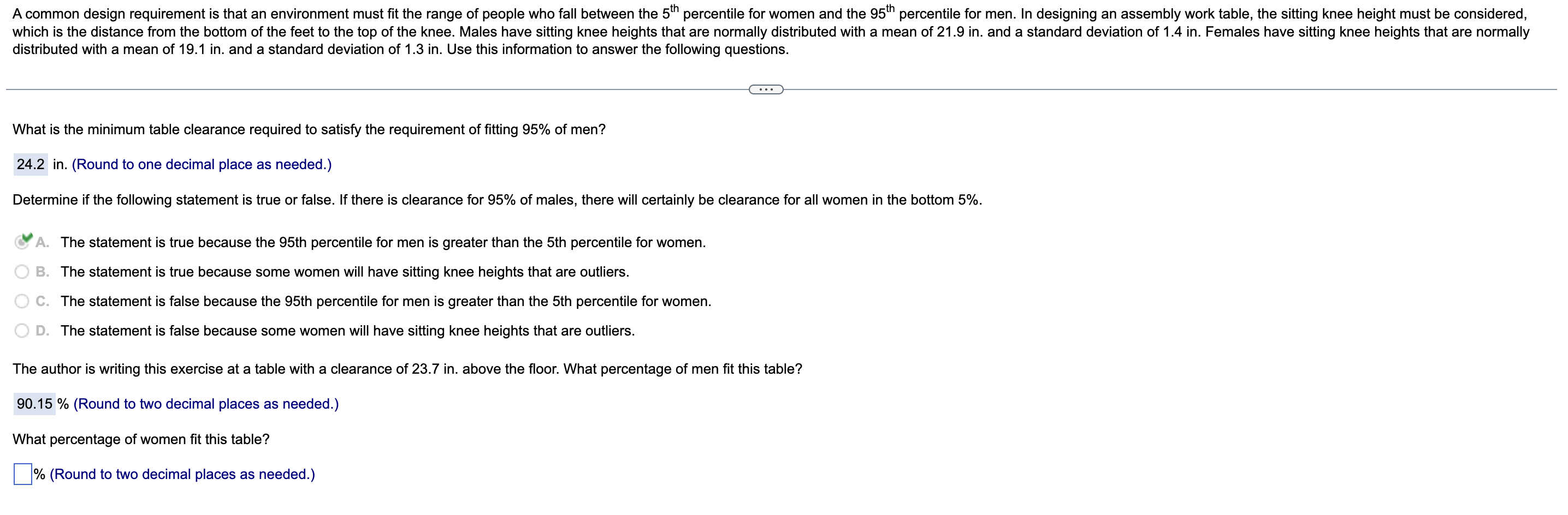 Solved distributed with a mean of 19.1 ﻿in . ﻿and a standard | Chegg.com