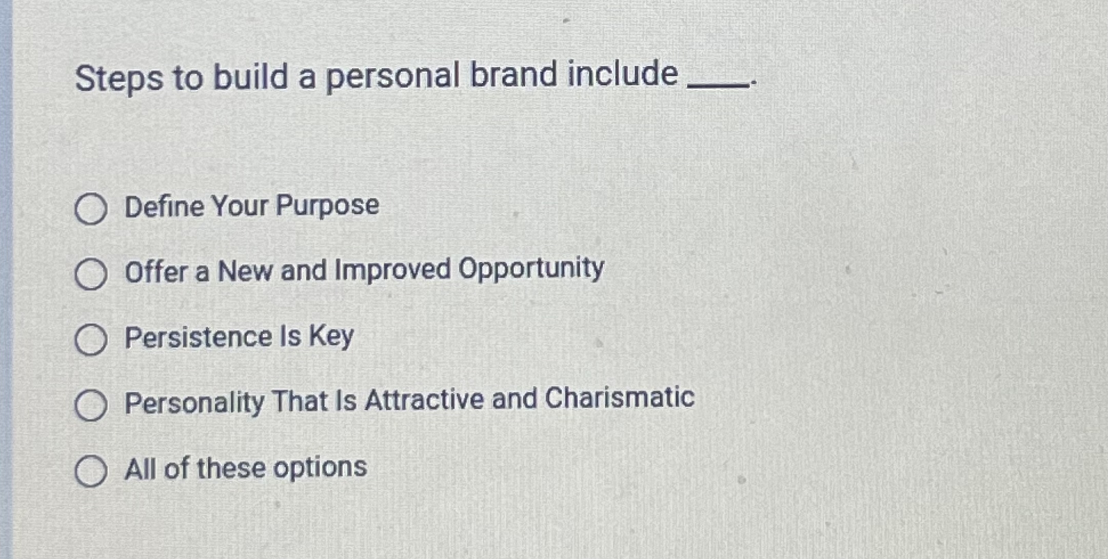 Solved Steps to build a personal brand includeDefine Your | Chegg.com