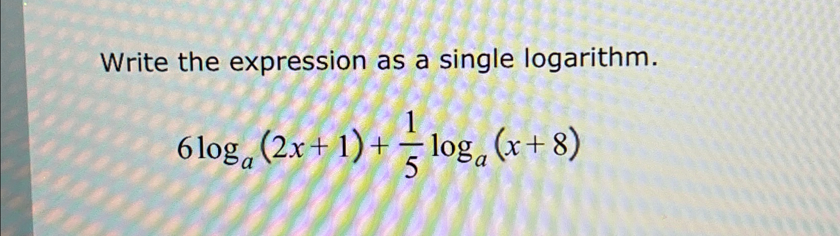 Solved Write the expression as a single | Chegg.com