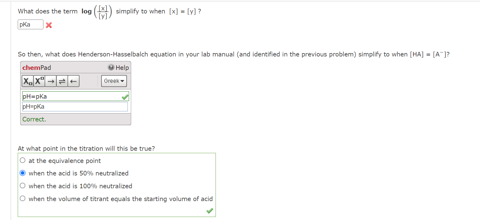 Solved What does the term log([x][y]) ﻿simplify to when | Chegg.com