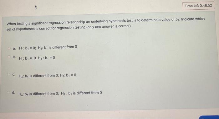 Solved When testing a significant regression relationship an | Chegg.com