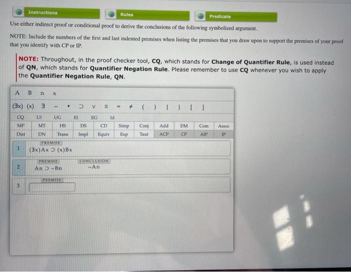 Solved Rules Predicate Instructions Use either indirect | Chegg.com
