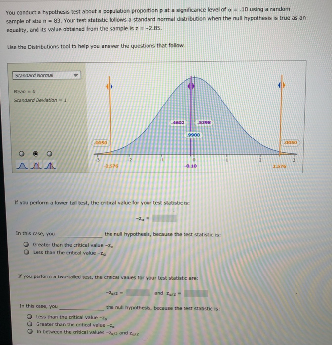 Solved You conduct a hypothesis test about a population | Chegg.com