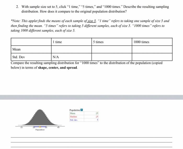 Solved Go to StatCrunch and select the applet "Sampling | Chegg.com