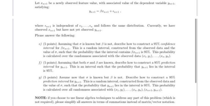 Solved Problem 1 35 Points Consider The Simple Linear 