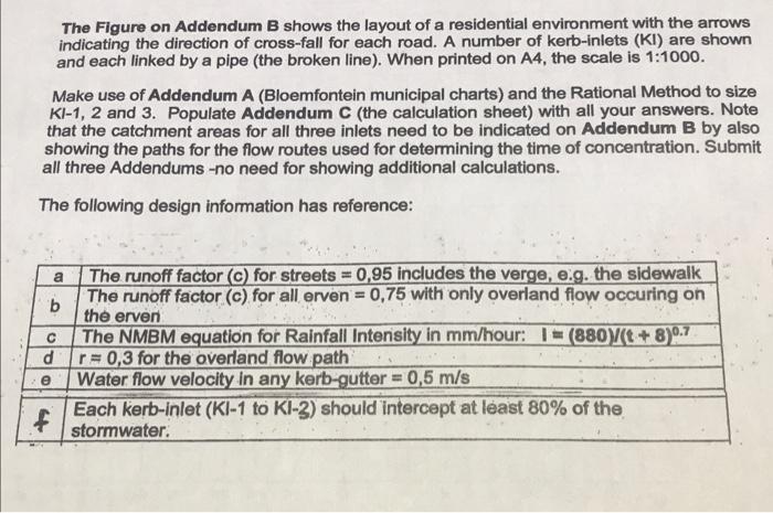 Solved The Figure on Addendum B shows the layout of a | Chegg.com