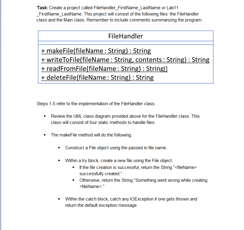 Solved Task: Create a project called | Chegg.com