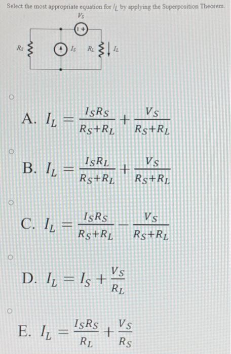 Solved Select the most appropriate equation for / by | Chegg.com