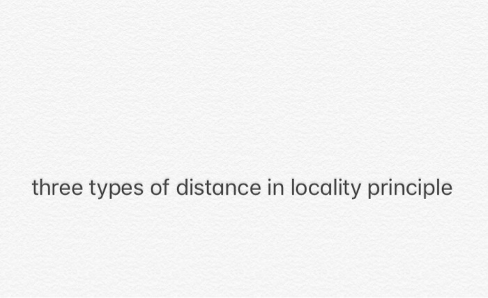 Solved three types of distance in locality principle | Chegg.com