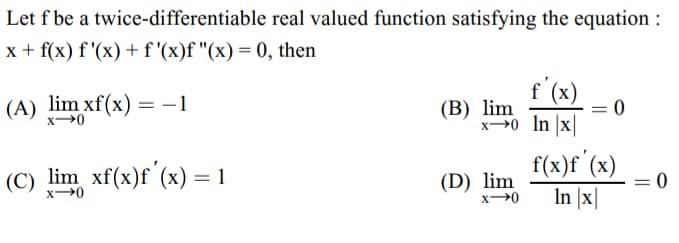 Solved Let f be a twice-differentiable real valued function | Chegg.com