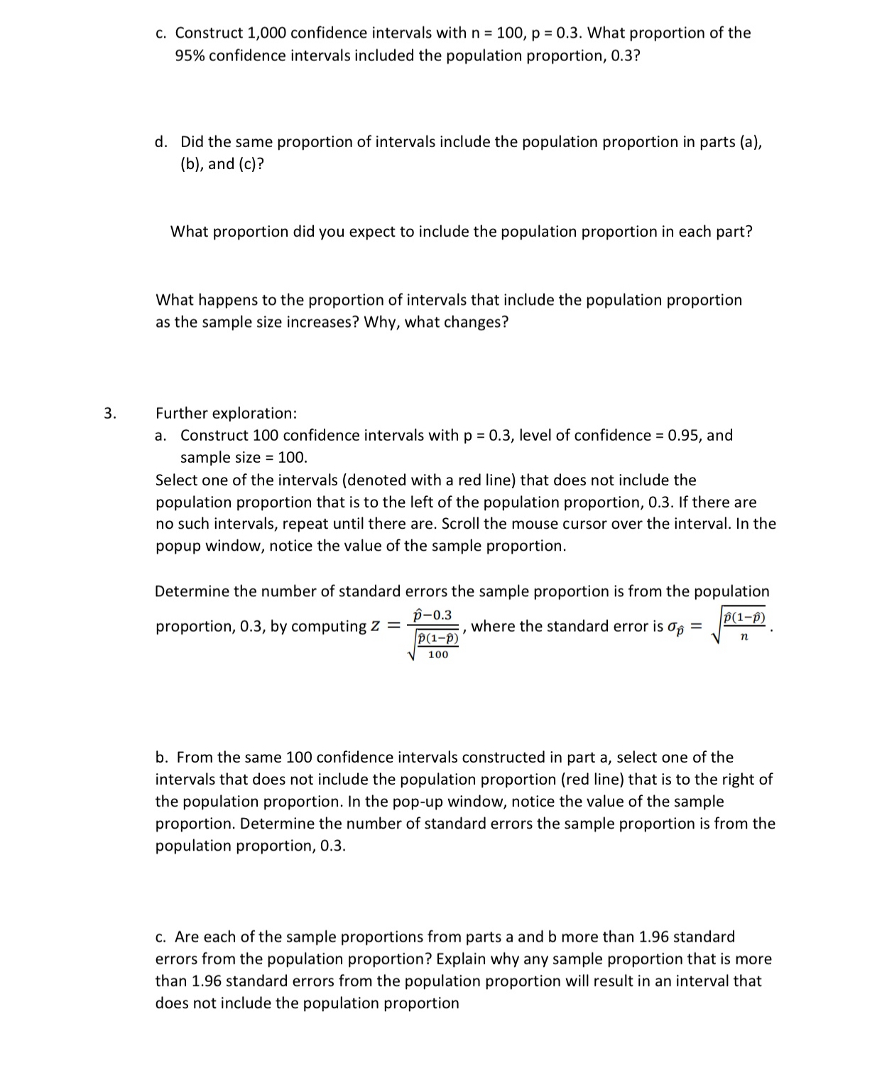Solved c. ﻿Construct 1,000 ﻿confidence intervals with | Chegg.com