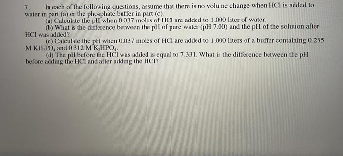 Solved 7. In each of the following questions, assume that | Chegg.com