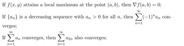Solved If f(x,y) attains a local maximum at the point (a,b), | Chegg.com
