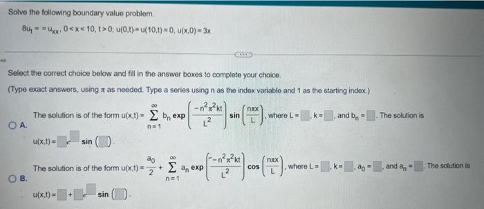 Solved Solve the following boundary value problem. | Chegg.com