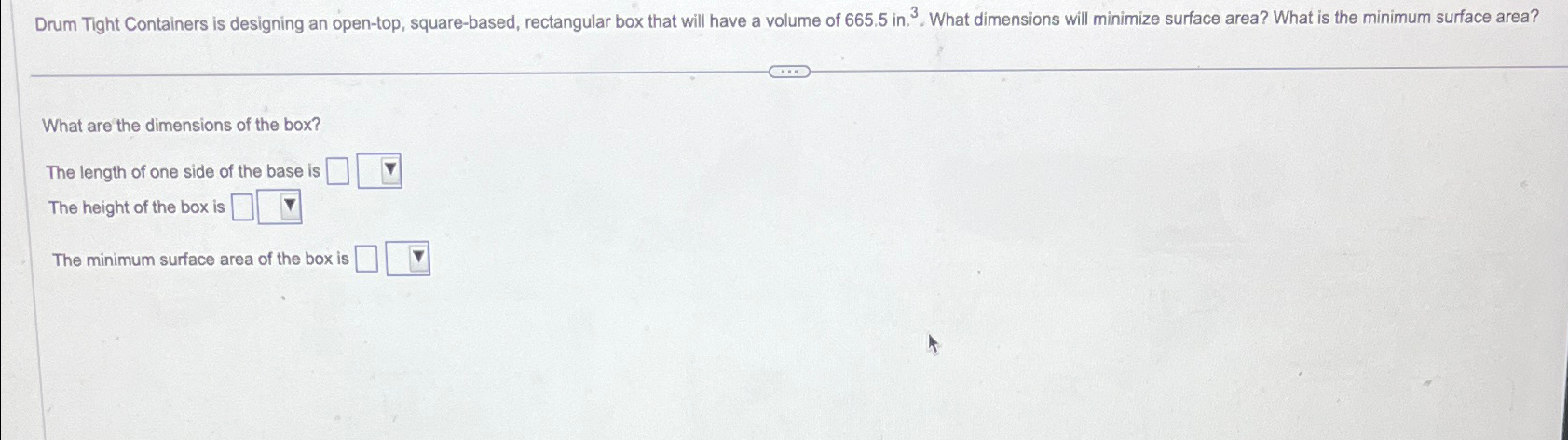 Solved Drum Tight Containers is designing an open-top, | Chegg.com