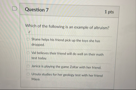 Solved Question 71 ﻿ptsWhich of the following is an example | Chegg.com