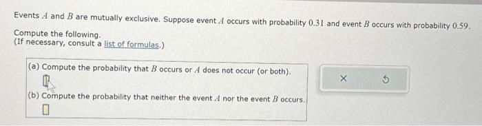 Solved Events A and B are mutually exclusive. Suppose event | Chegg.com