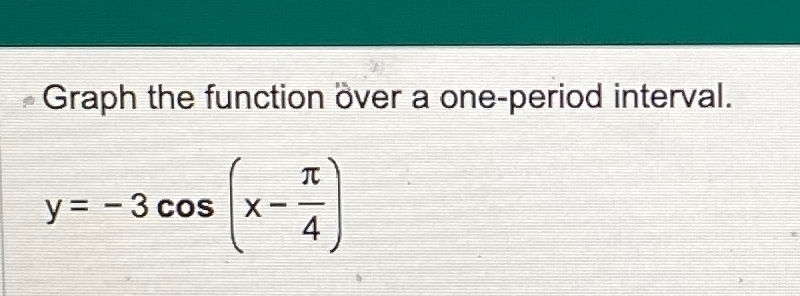 Graph the function ôver a one-period | Chegg.com