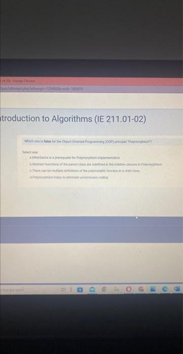 Solved troduction to Algorithms (IE 211.01-02) | Chegg.com