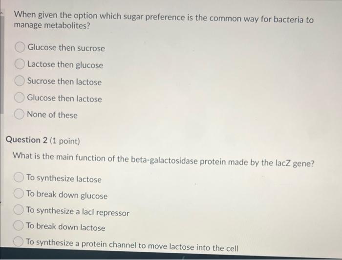Solved When given the option which sugar preference is the | Chegg.com