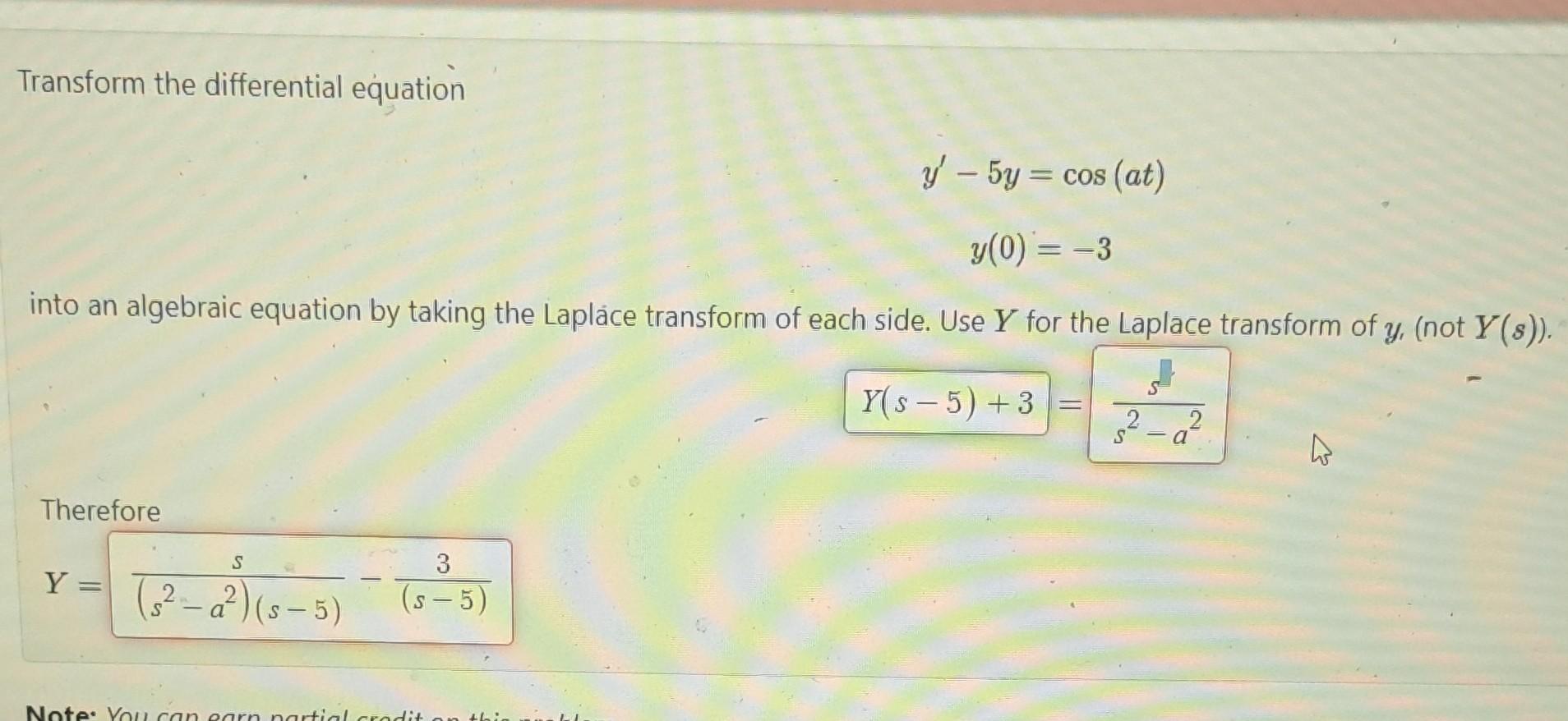 Solved Transform the differential equation | Chegg.com