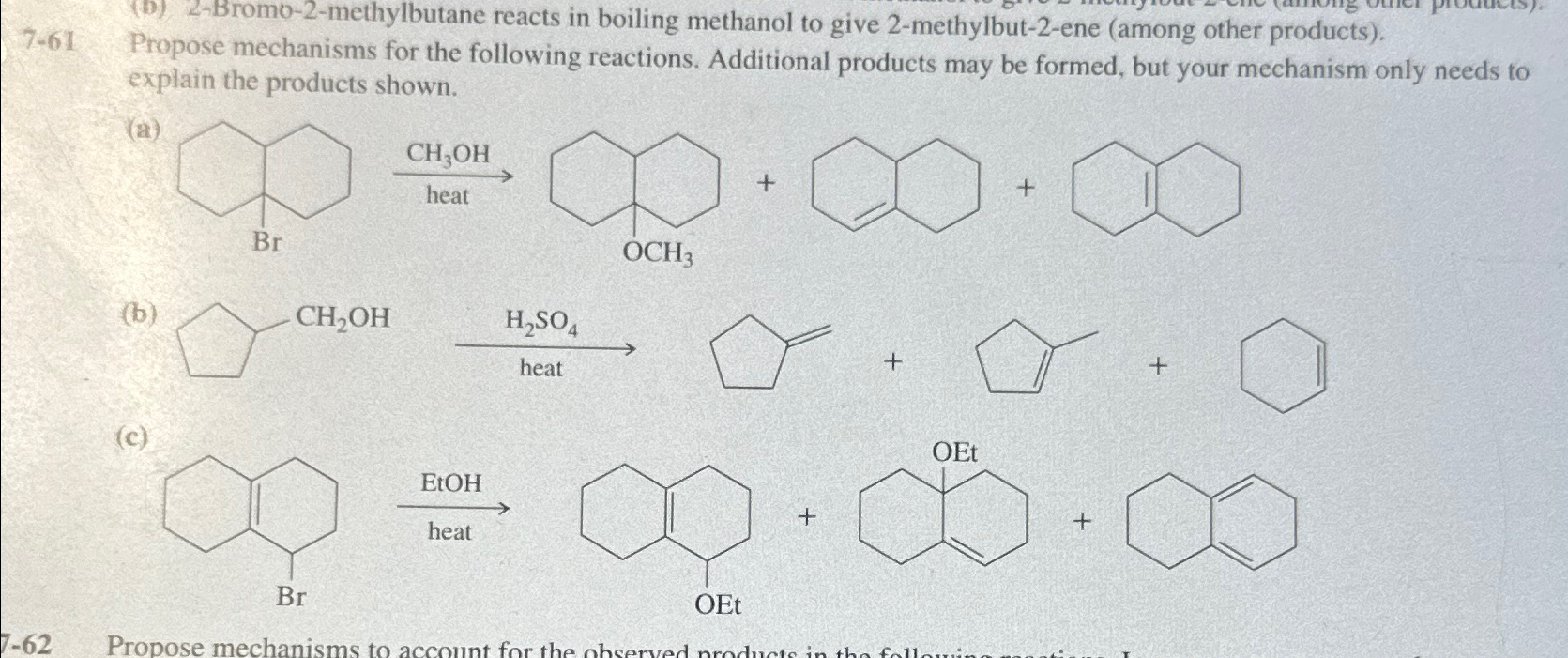 Solved expechanisms for the following reactions. Additional | Chegg.com