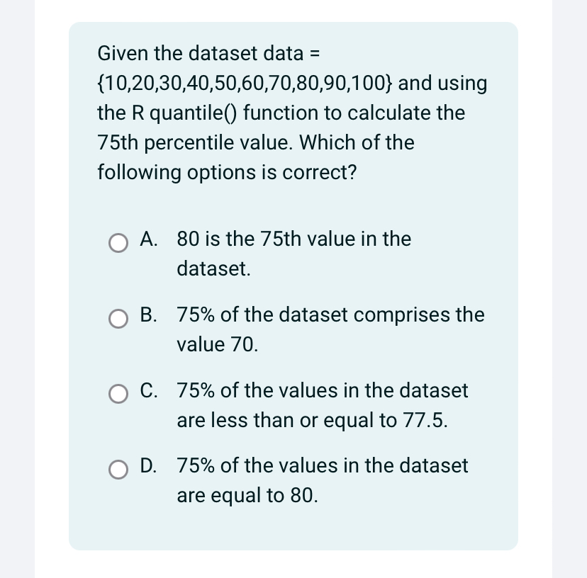 Given the dataset data | Chegg.com