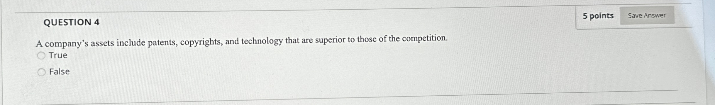 Solved QUESTION 45 ﻿pointsA company's assets include | Chegg.com