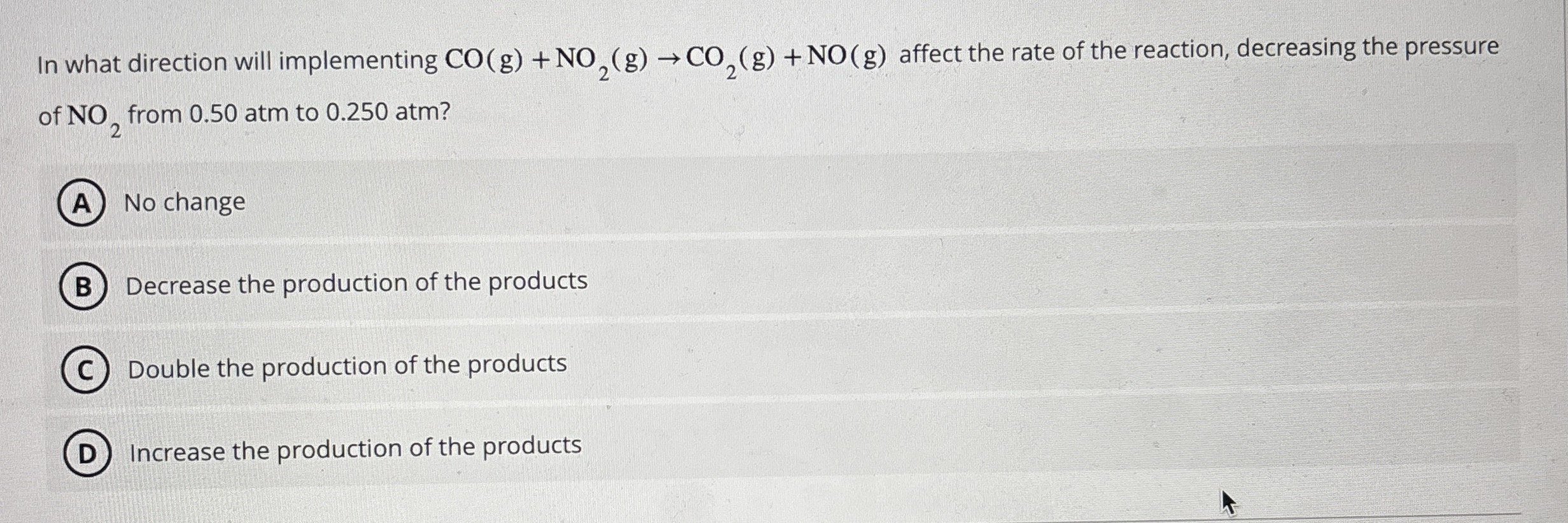 Solved In what direction will implementing | Chegg.com