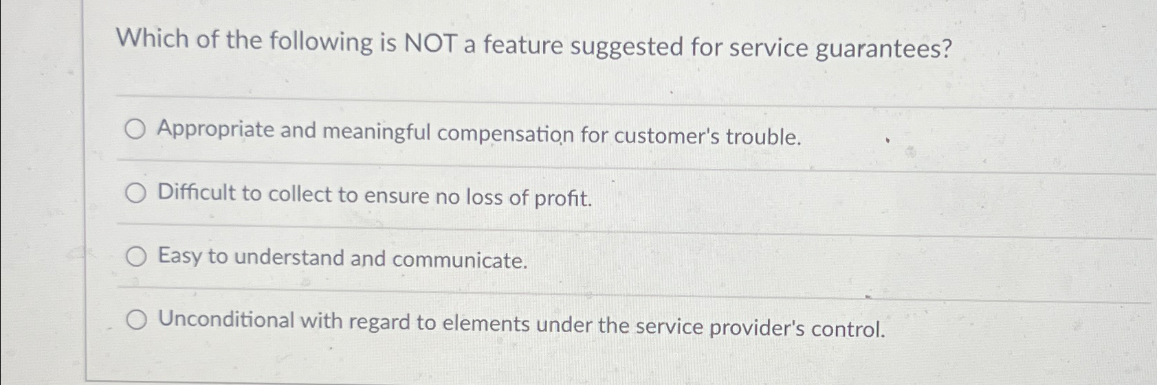 Solved Which of the following is NOT a feature suggested for | Chegg.com