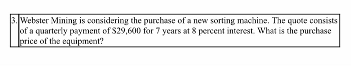 Solved 3. Webster Mining is considering the purchase of a | Chegg.com