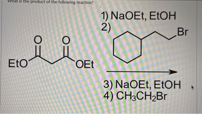 Solved What is the product of the following reaction? 1) | Chegg.com