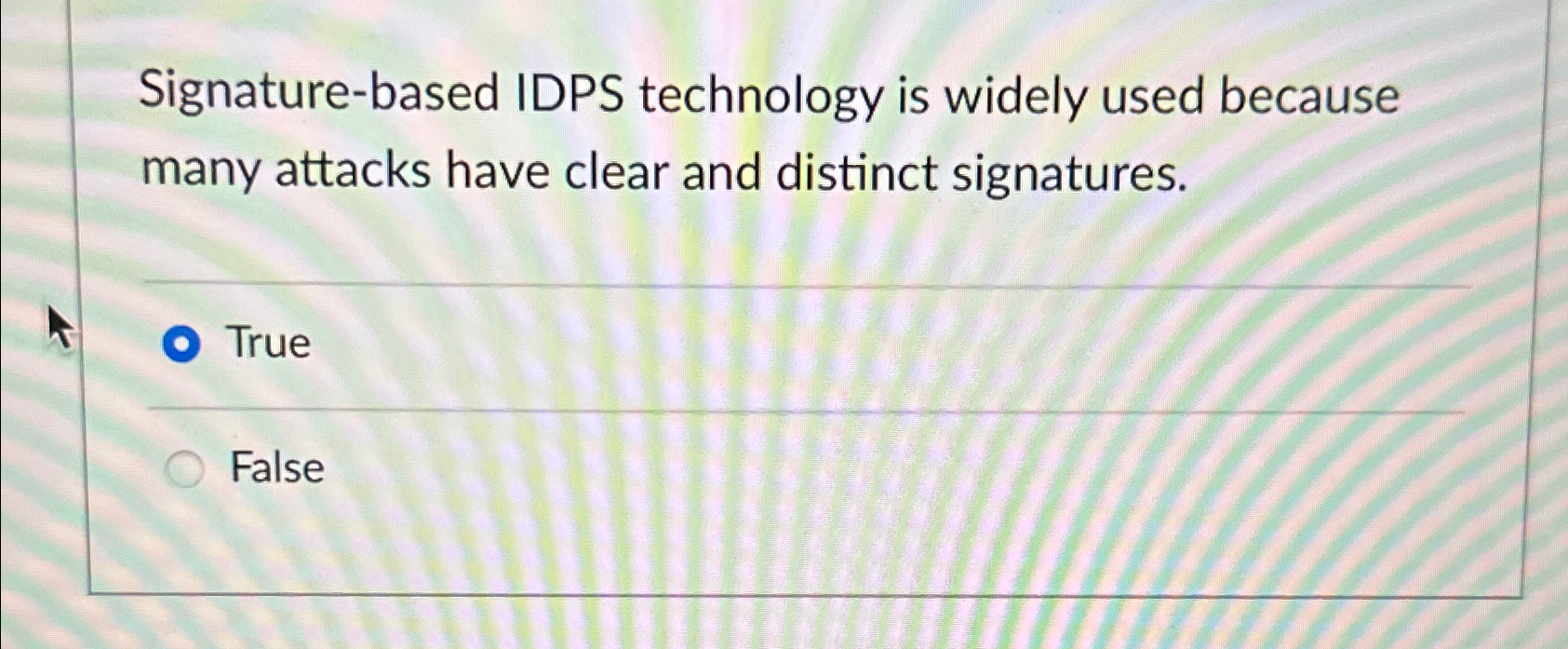 Signature-based IDPS technology is widely used | Chegg.com