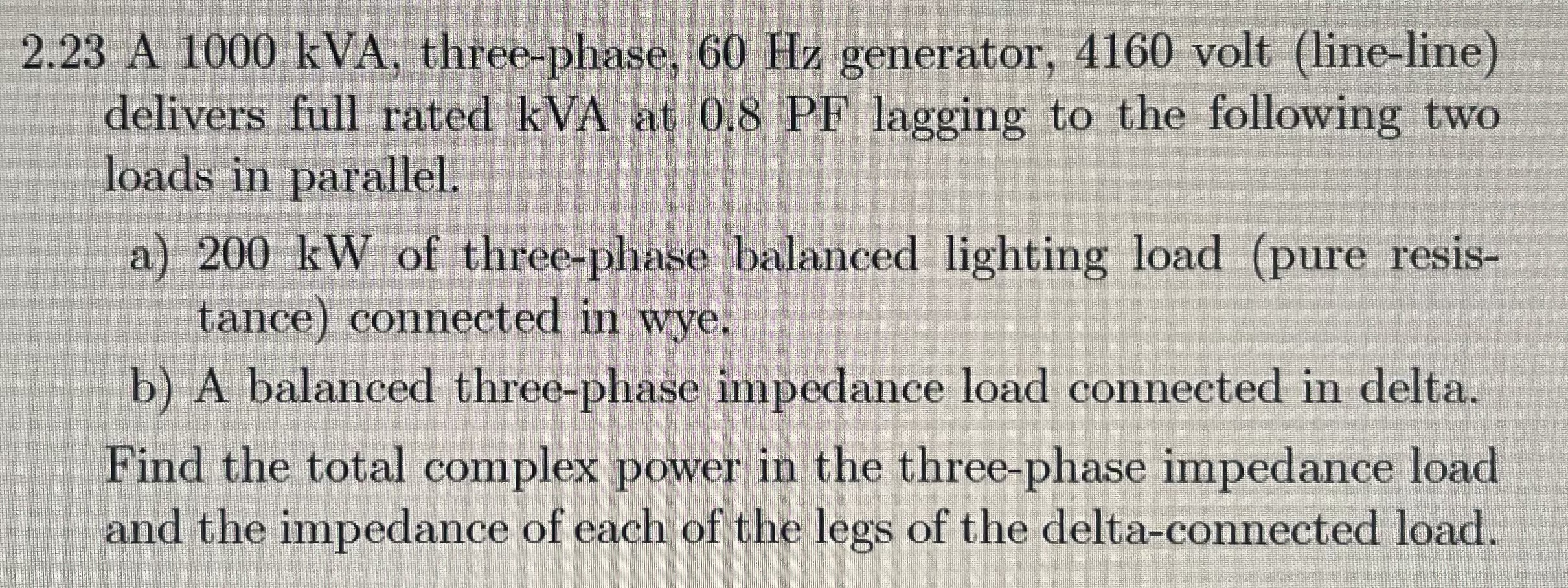 Solved Find the total complex power in the three-phase | Chegg.com