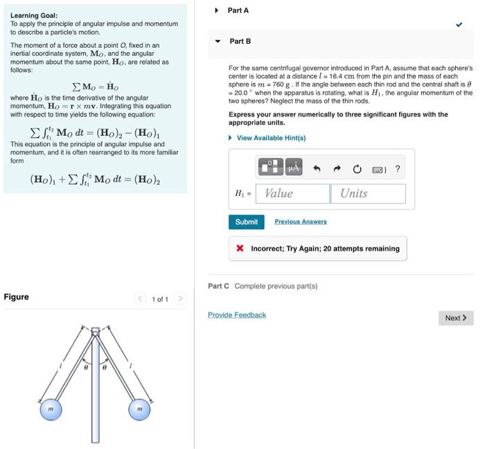 Solved Learning Goal: To apply the principle of angular | Chegg.com