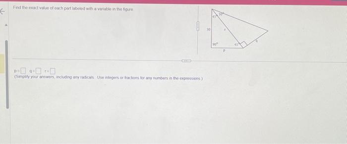 Solved Complete the table with exact trigonometric function | Chegg.com