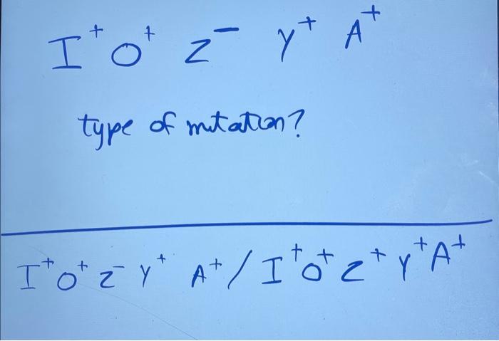 Solved Whats The Type Of Mutation In Each Scenario Cis