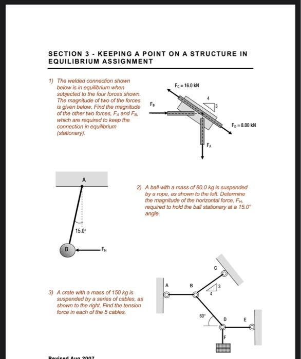 Solved Draw a summary FBD for each question on your summary | Chegg.com