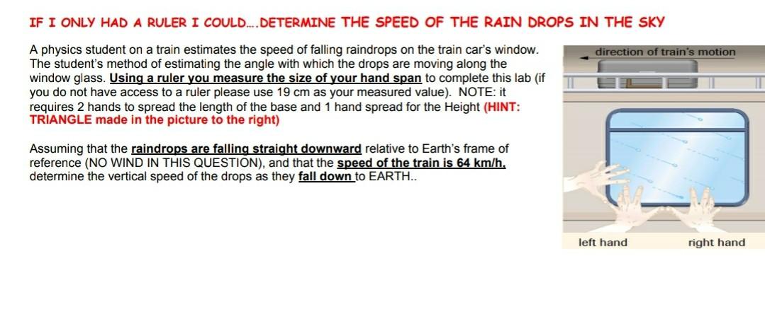 Solved IF I ONLY HAD A RULER I COULD... DETERMINE THE SPEED | Chegg.com