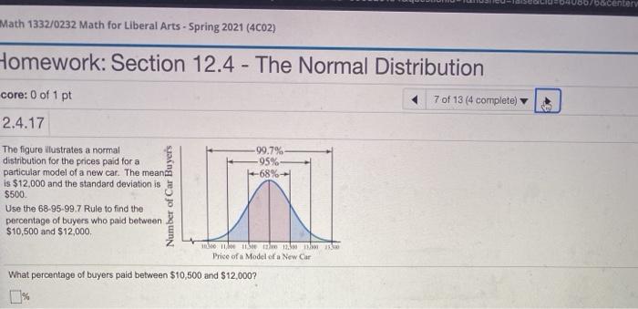 Solved 50/ocenter Math 1332/0232 Math for Liberal Arts - | Chegg.com