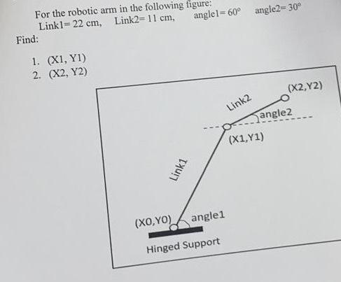 Solved For the robotic arm in the following figure: Link | Chegg.com