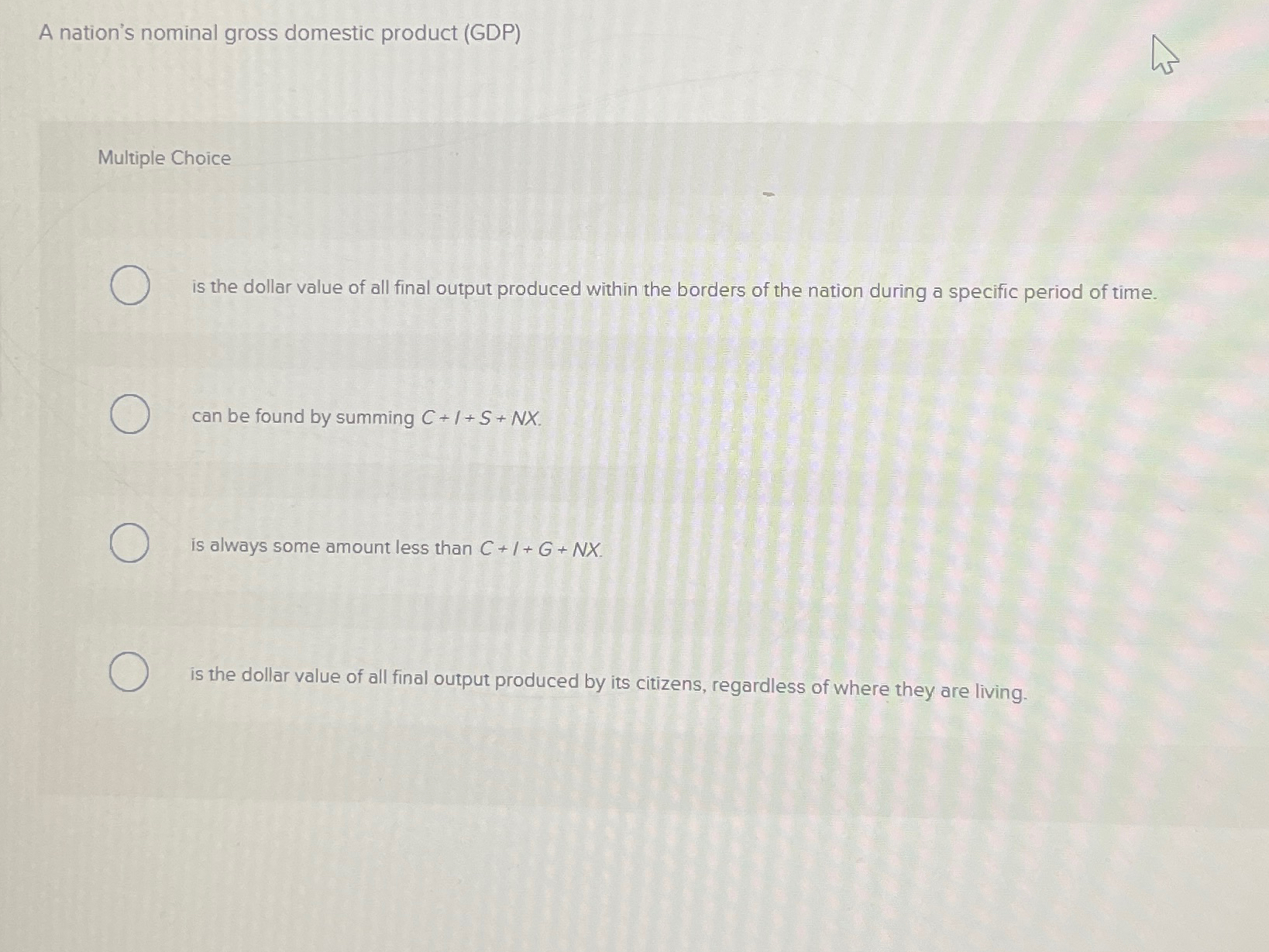 Solved A nation's nominal gross domestic product | Chegg.com