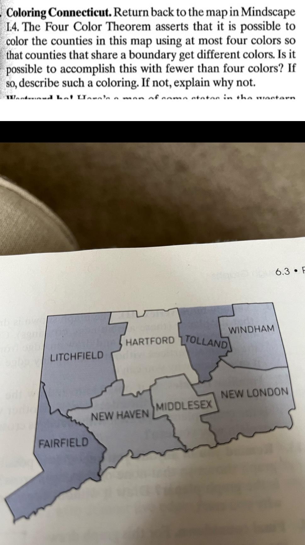 Coloring Connecticut. Return back to the map in | Chegg.com