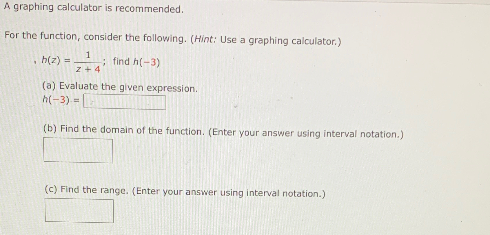Solved A graphing calculator is recommended.For the | Chegg.com