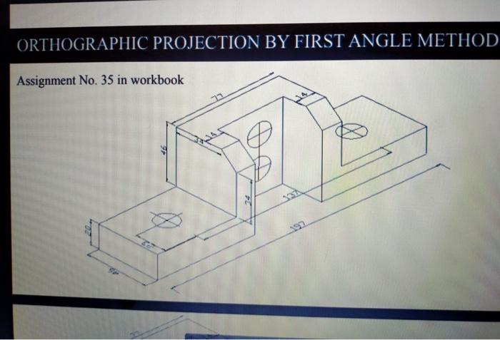 Solved orthographic and oblique. top front and back view. | Chegg.com