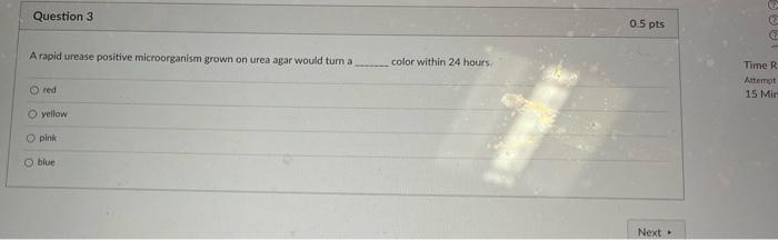 Solved A rapid urease positive microorganism grown on urea | Chegg.com