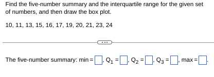 Solved Find the five-number summary and the interquartile | Chegg.com