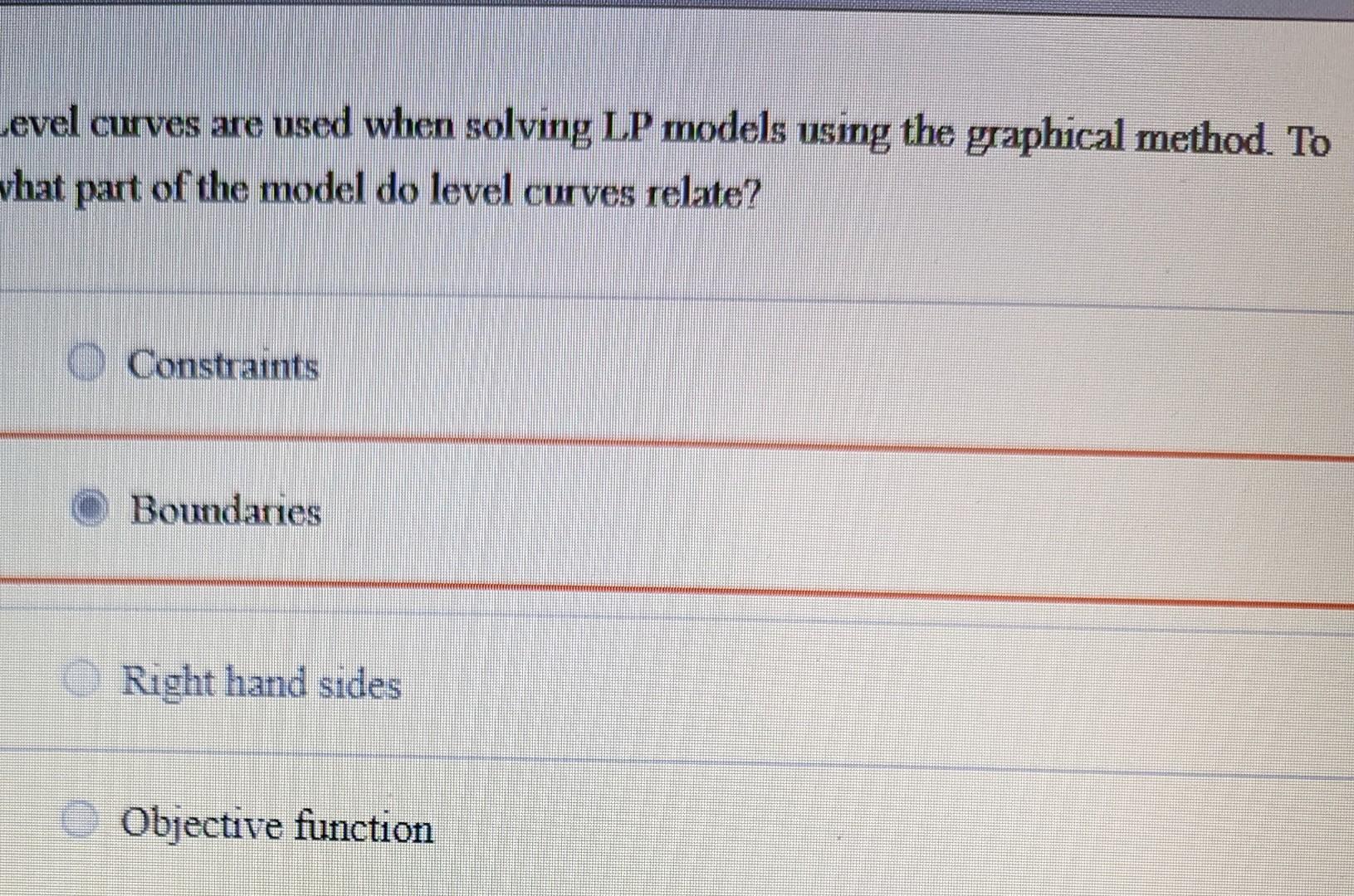 Solved Level curves are used when solving LP models using | Chegg.com