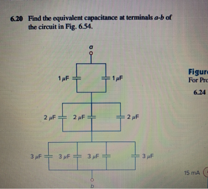 Solved 6.20 Find the equivalent capacitance at terminals a-b | Chegg.com