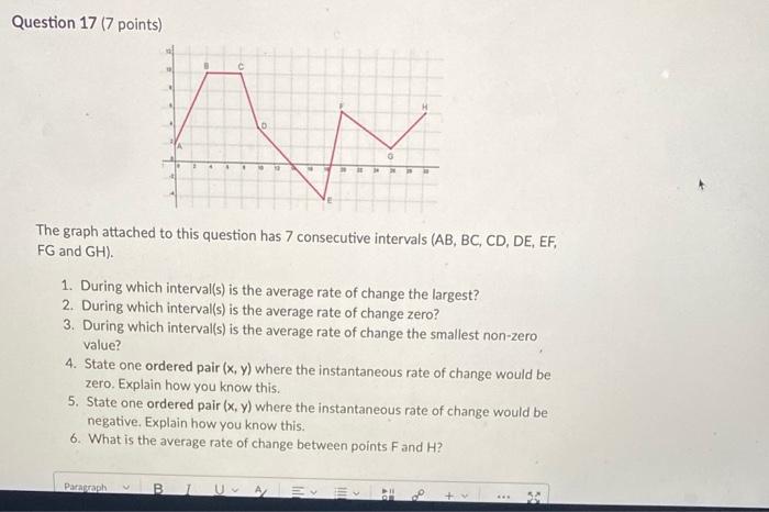 Solved Question 17 (7 points) The graph attached to this | Chegg.com